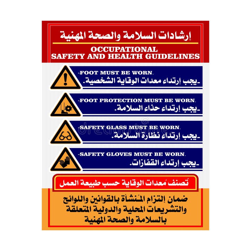 Occupational Safety and Health Guidelines Vector Stock Vector ...