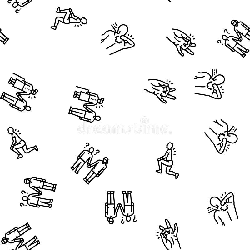 Occupational Therapist Health Seamless Pattern Vector Stock ...