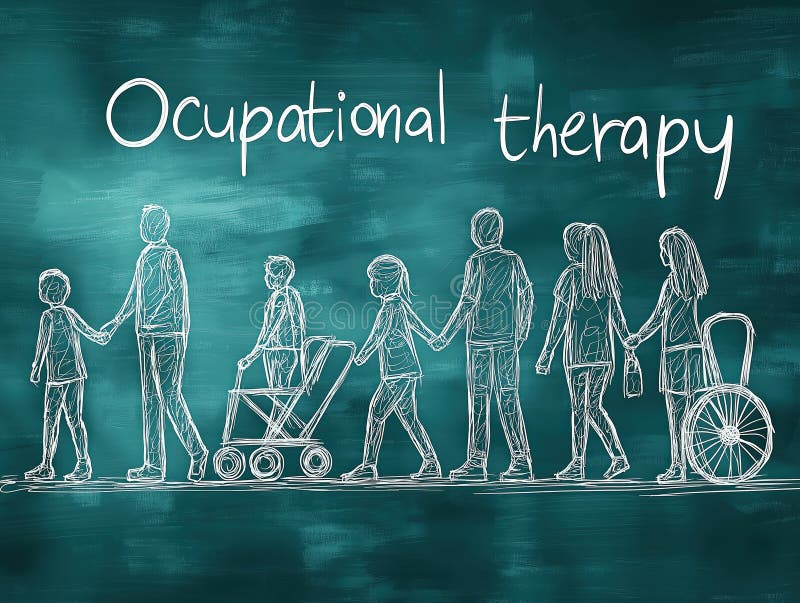 Occupational Therapy Text Written on a Blackboard. Stock Photo - Image ...
