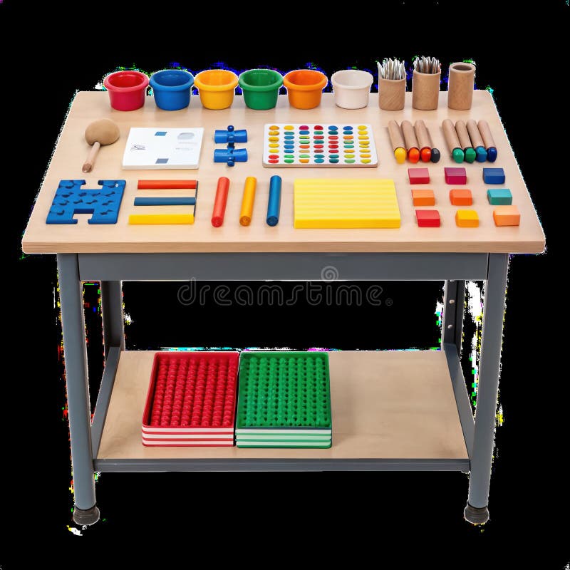 Occupational Therapy Work Table with Colorful Toys and Educational ...