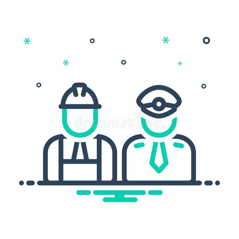 Mix Icon for Occupations, Profession and Work Stock Vector ...