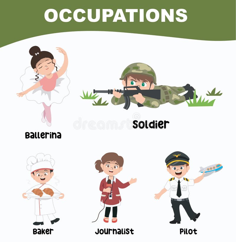 Occupation Poster for Kindergarten or Preschool Classroom. Stock Vector ...