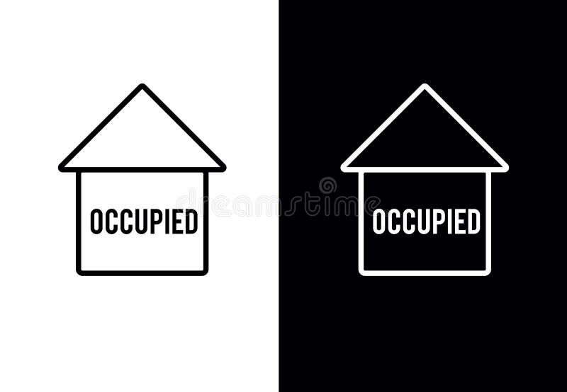 Occupied Icon Vector Art, Isolated on White Background Stock ...