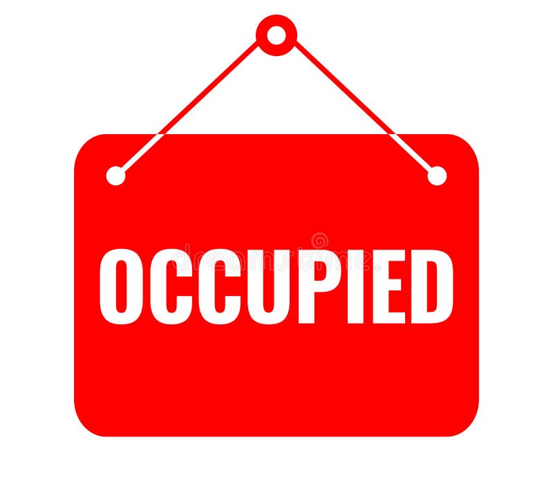 Occupied Vector Hanging Sign Stock Vector - Illustration of occupied ...