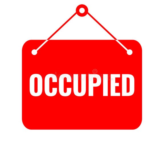Occupied Vector Hanging Sign Stock Vector - Illustration of occupied ...