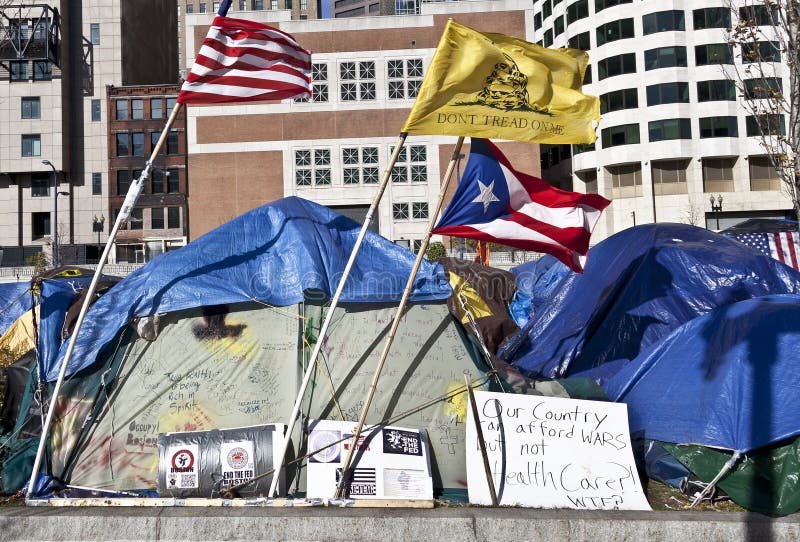 Occupy Boston editorial photography. Image of dispute - 22120767