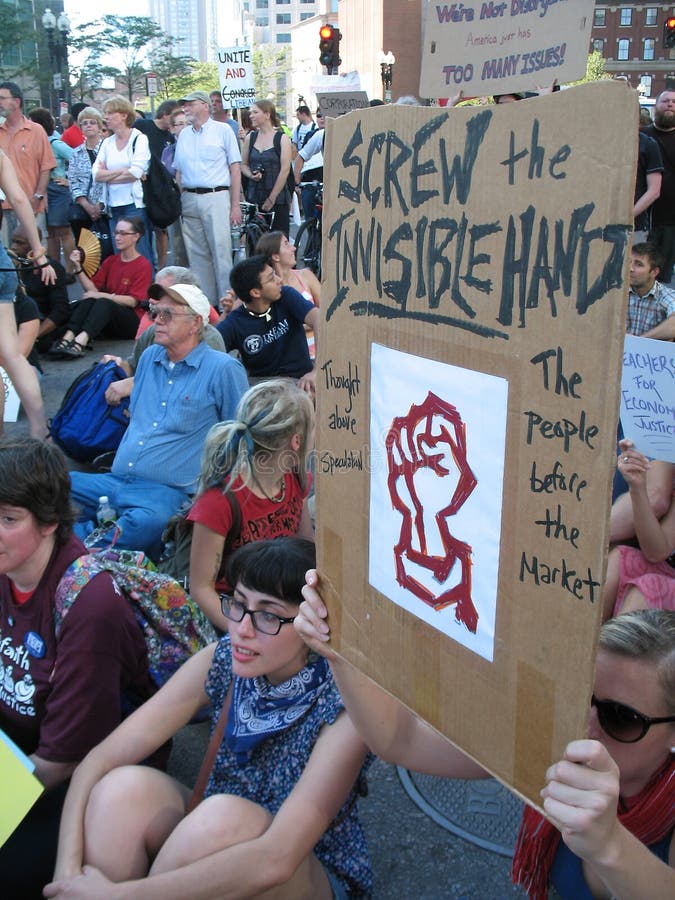 Occupy Boston Street March Signs Editorial Photography - Image of ...