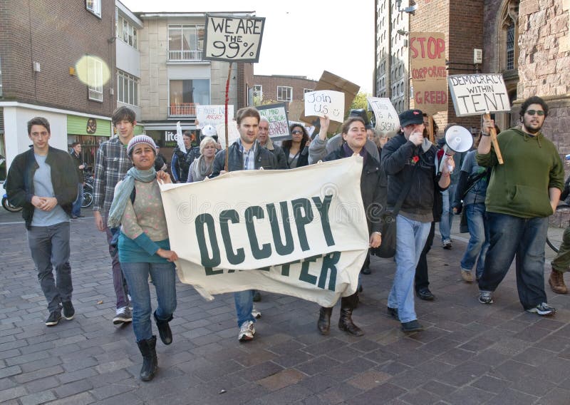 Occupy Exeter Activist Wearing Guy Fawkes Mask Editorial Photography ...