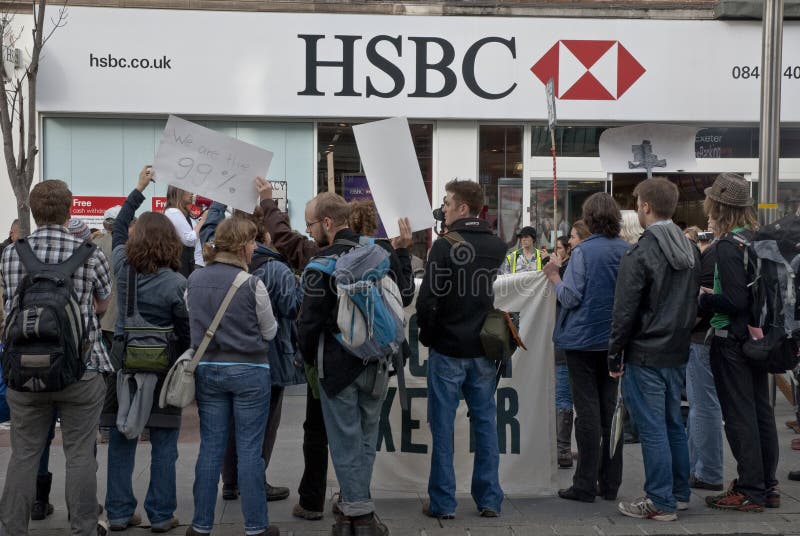 Occupy Exeter Activist Wearing Guy Fawkes Mask Editorial Photography ...