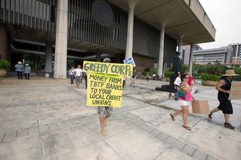 Occupy Honolulu/anti-APEC Protest-15 Editorial Stock Image - Image of ...