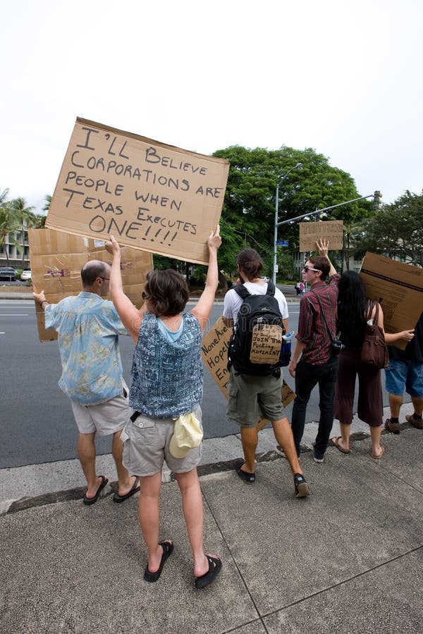 Occupy Honolulu/anti-APEC Protest-30 Editorial Stock Photo - Image of ...