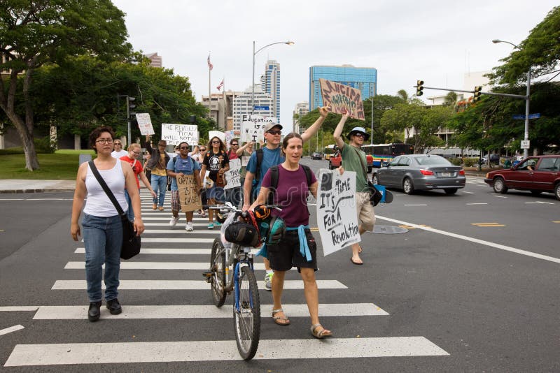 Occupy Honolulu/anti-APEC Protest-33 Editorial Photography - Image of ...