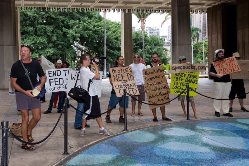 Occupy Honolulu/anti-APEC Protest-4 Editorial Image - Image of ...