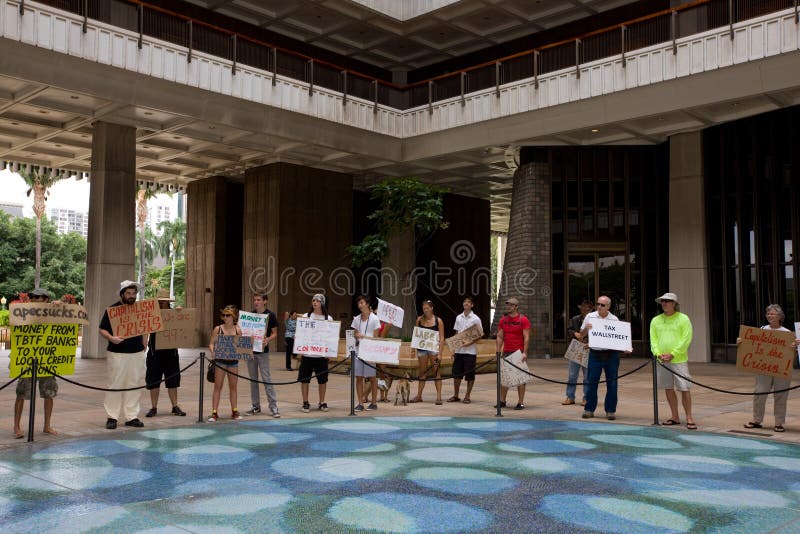 Occupy Honolulu/anti-APEC Protest-6 Editorial Photography - Image of ...