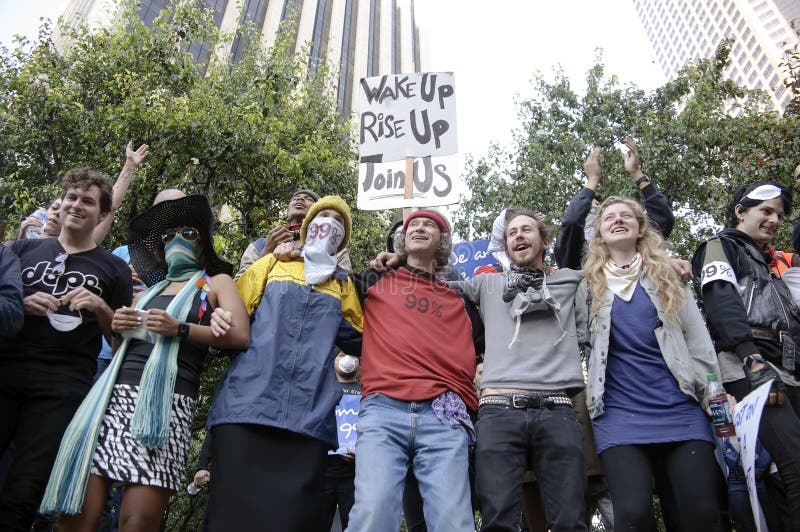 Occupy Wall Street Protest editorial stock image. Image of financial ...