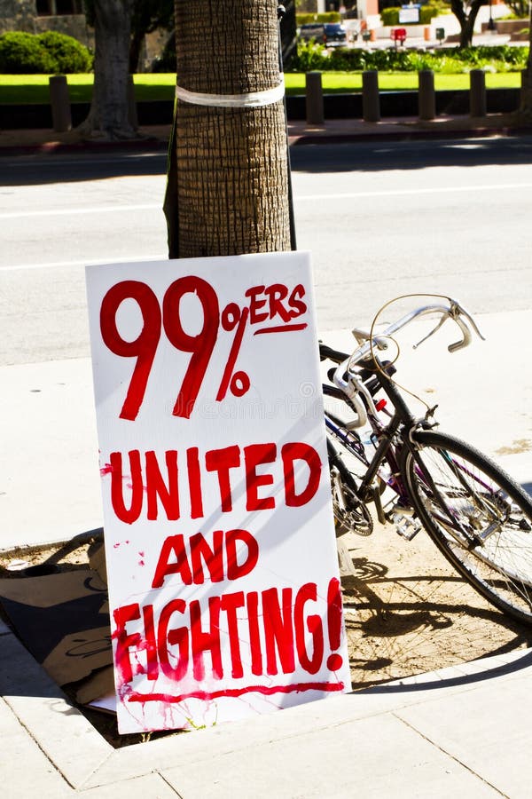 Occupy LA Signs and Banners at Encampment Editorial Stock Image - Image ...