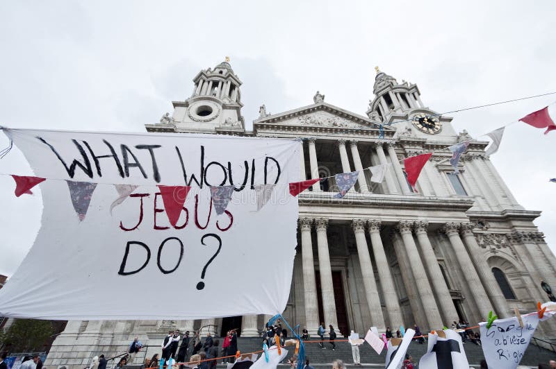 Occupy London protesters editorial stock image. Image of capitalist ...