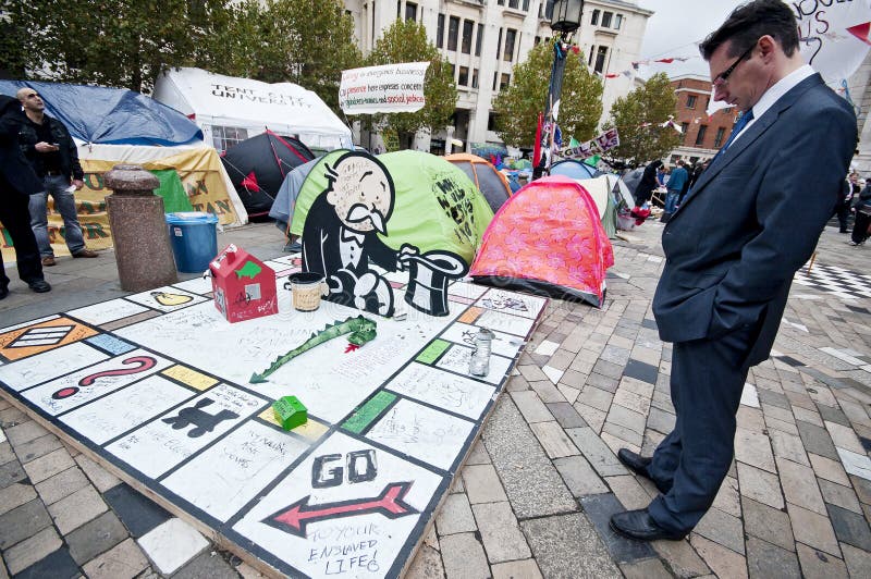 Occupy London protesters editorial photo. Image of donation - 21842551
