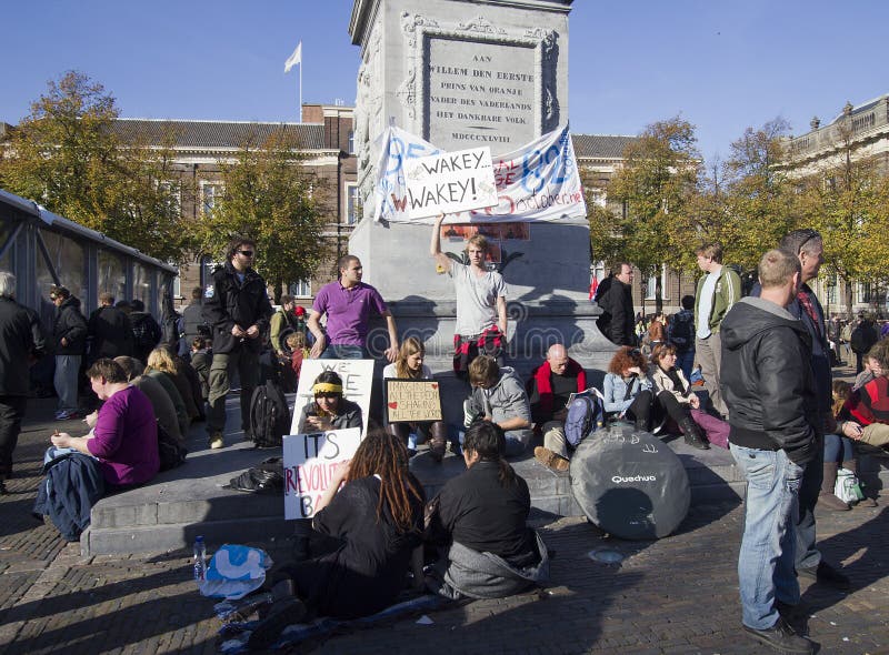 Occupy Movement editorial image. Image of plein, hague - 22774495