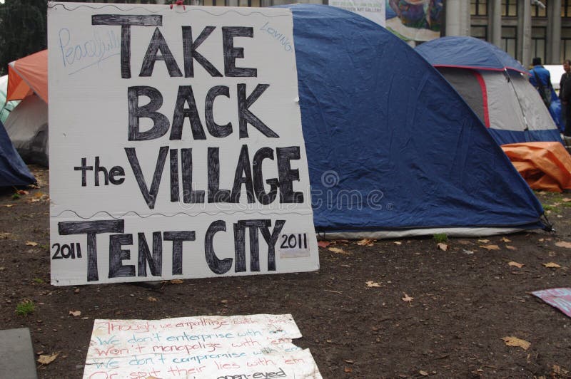 Occupy movement tent city editorial stock image. Image of occupy - 90685659