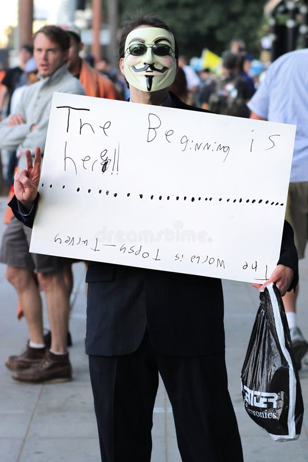Occupy Protest editorial photography. Image of angeles - 21658612