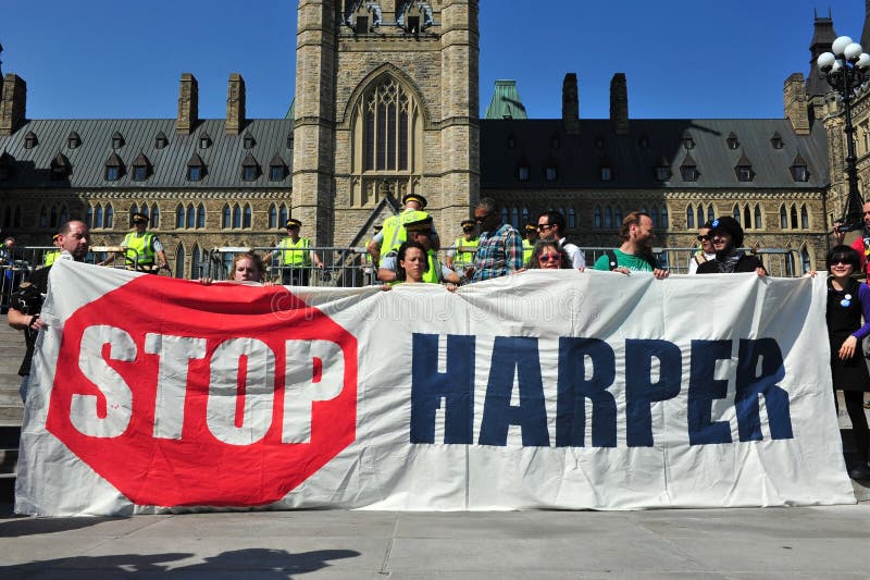 Occupy Protest Anniversary in Ottawa, Canada Editorial Photography ...