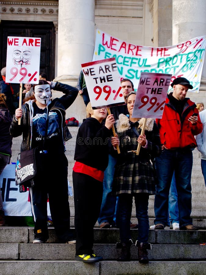 Occupy Protesters Set Up Garden Display Editorial Stock Photo - Image ...