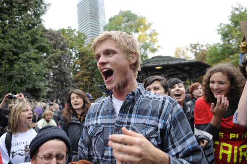 Occupy Toronto editorial stock image. Image of demonstrators - 23843744