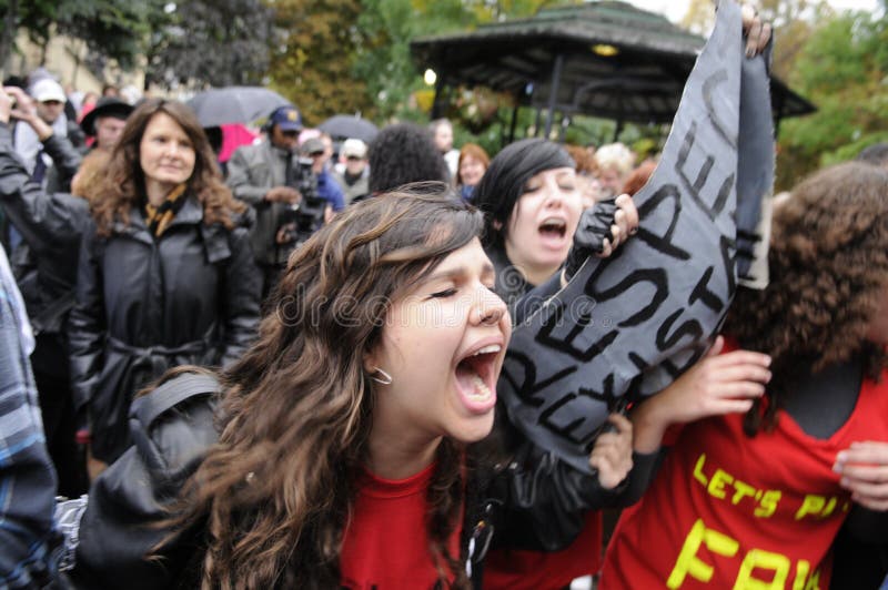 Occupy Toronto editorial stock image. Image of demonstrators - 23843744