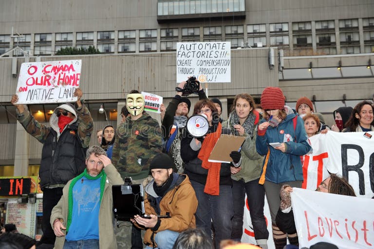 Occupy Toronto Protest at City Hall Editorial Stock Photo - Image of ...
