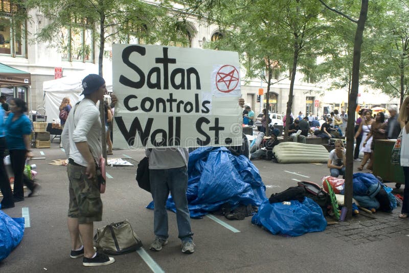 Occupy Wall Street Protest editorial stock photo. Image of rights ...