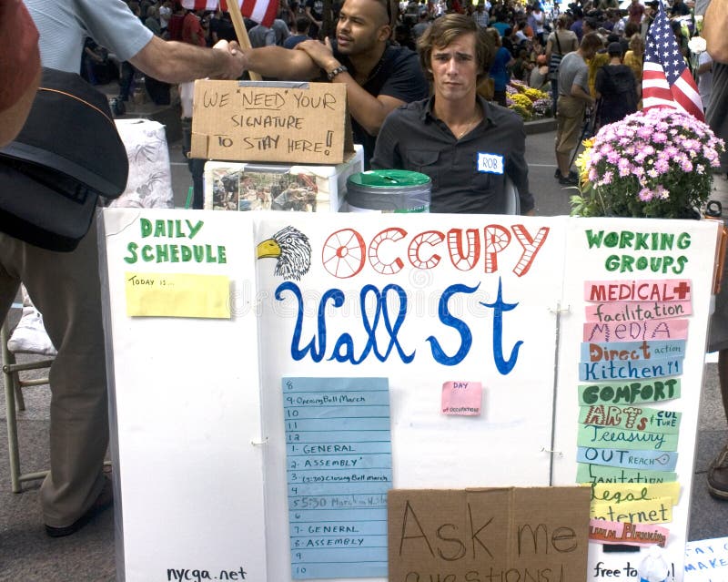 Occupy Wall St. editorial stock image. Image of economy - 21535634
