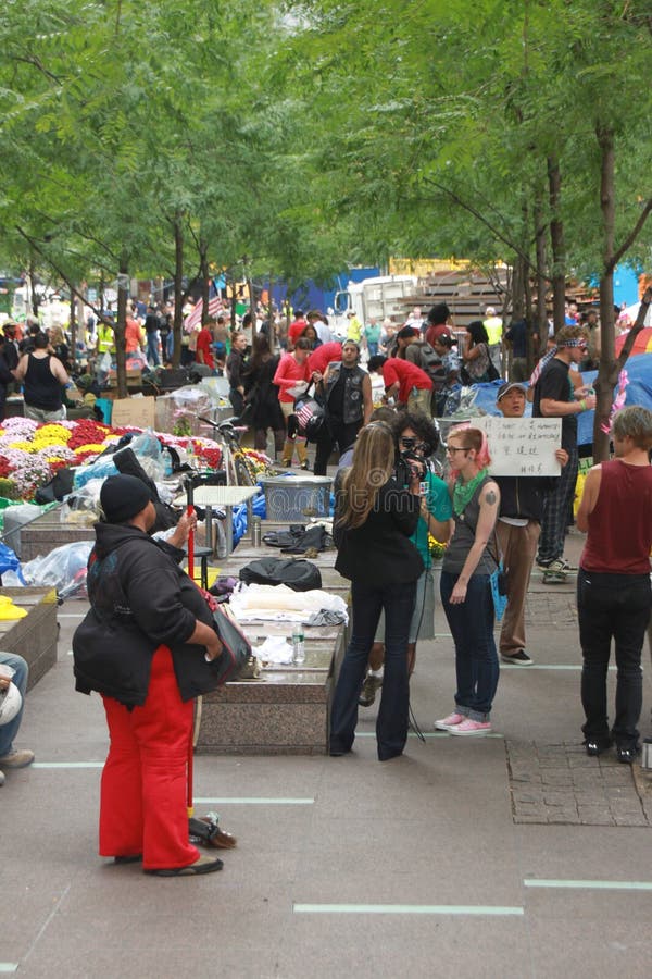 Occupy Wall Street protest editorial image. Image of demonstrators ...