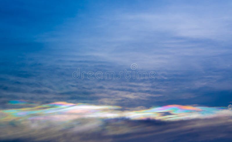 Cloud Iridescence the Occurrence of Colors in a Cloud Stock Image ...