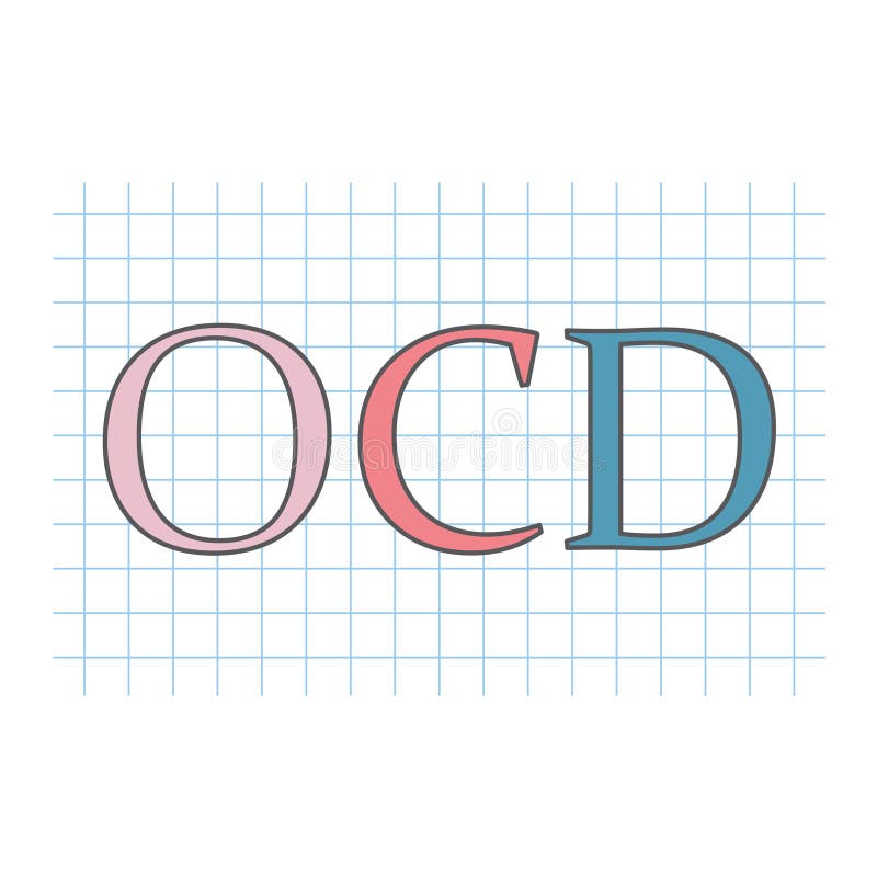 OCD Obsessive Compulsive Disorder Concept Icon Stock Vector ...