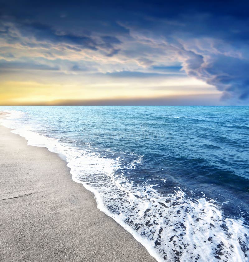 Ocean stock photo. Image of cloudy, ocean, street, back - 23732030