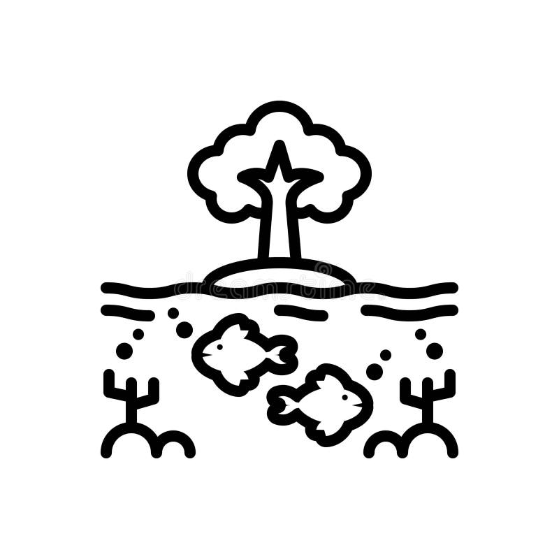 Black Line Icon for Ocean Acidification, Ocean and Eenvirenment Stock ... Black Line Icon for Ocean Acidification, Ocean and Eenvirenment Stock ...