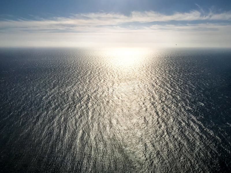 Ocean Aerial View at Sunset Stock Photo - Image of summer, high: 231431370