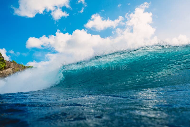 Ocean Barrel Wave at Sunset. Perfect Wave for Surfing in Hawaii Stock ...