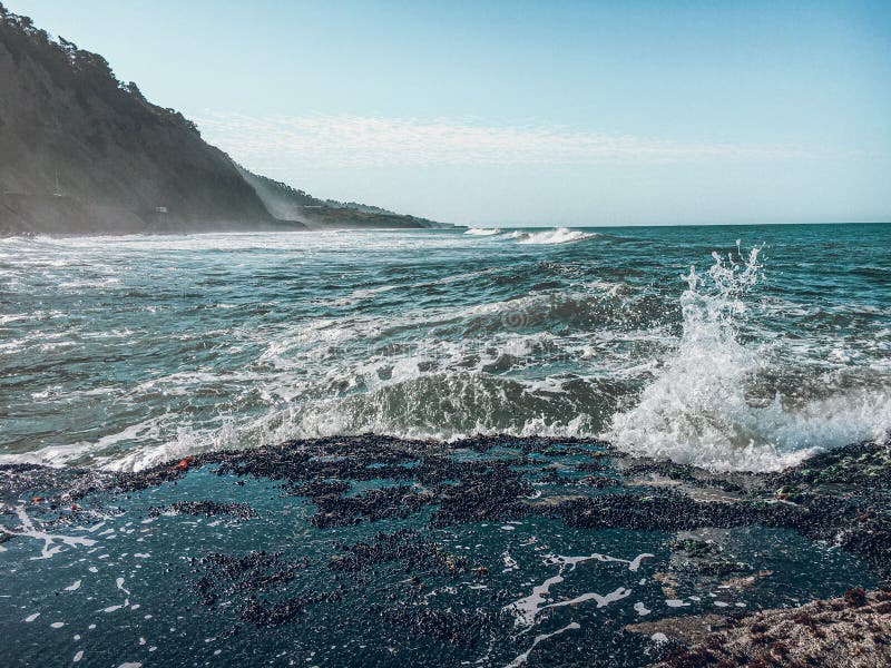 Ocean beach stock image. Image of ocean, view, blue - 182620701