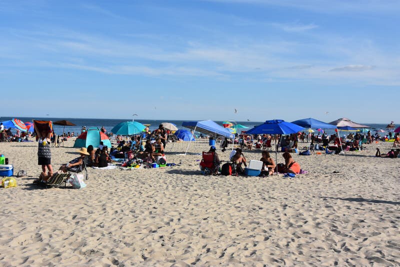 Ocean Beach in Connecticut editorial stock photo. Image of america ...