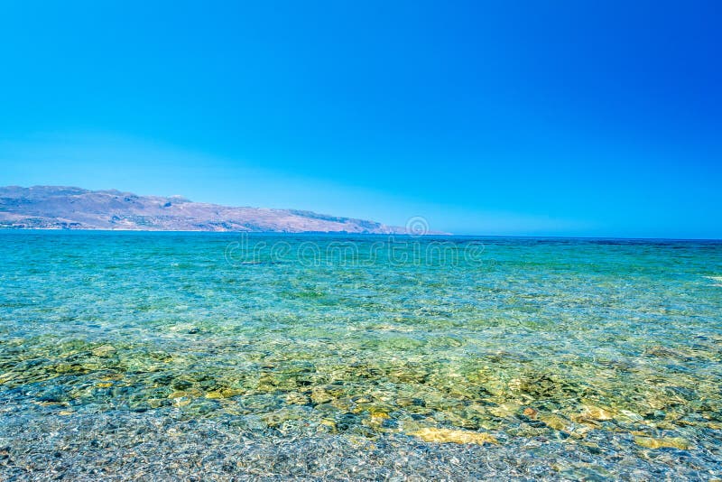 Ocean beach on the Crete stock image. Image of greece - 146019453