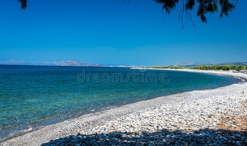 Ocean beach on the Crete stock photo. Image of blue - 146729906