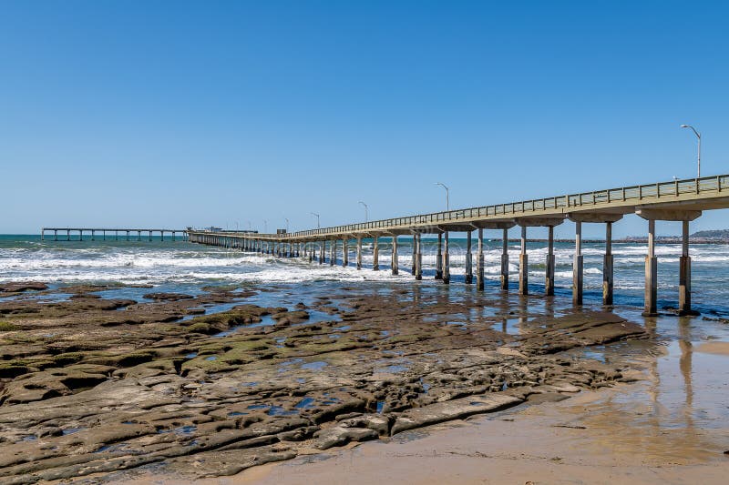 The Ocean Beach Pier at Midday Stock Image - Image of nature ...