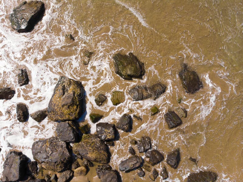 Ocean Beach, Sand, Waves and Stones. Photo Texture for Design Stock ...
