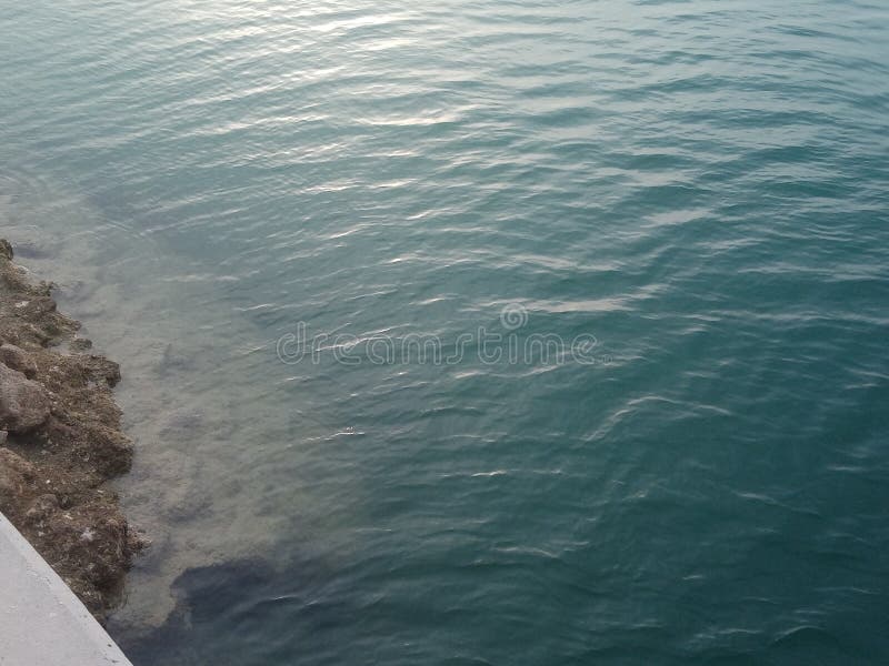 Ocean with Blue Skies and Water Flows Stock Image - Image of reflection ...