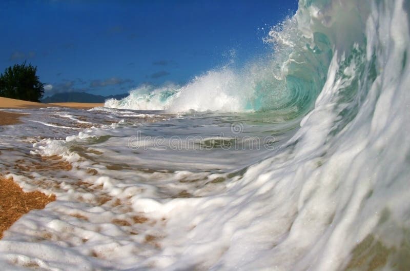 Ocean Beach Wave Hawaii stock image. Image of summer - 14438967