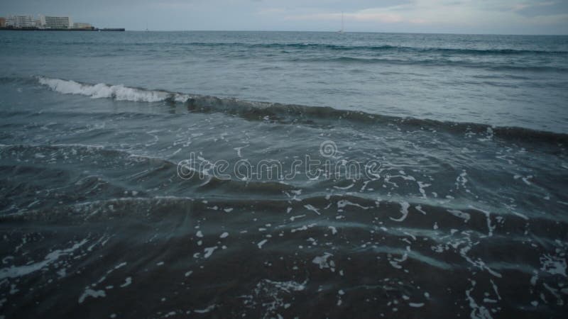 Ocean Beach with Waves. Calm and Soothing Shots with Waves. Stock ...