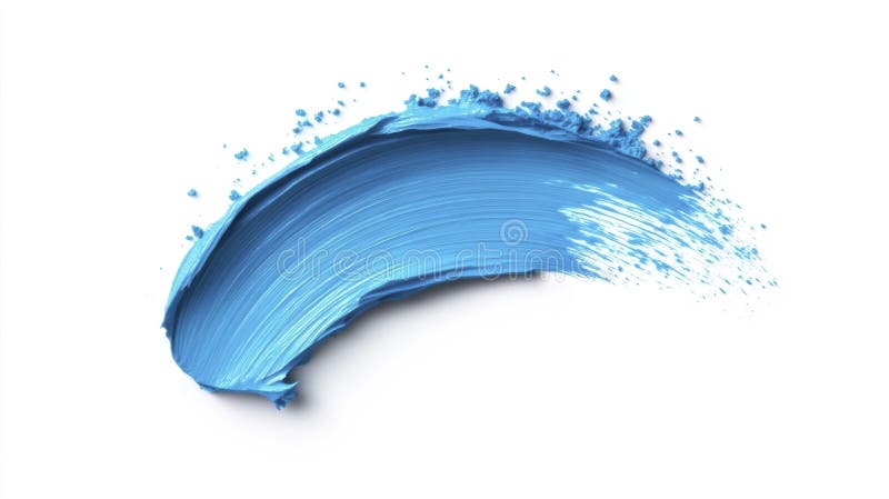 Ocean Blue Brush Stroke Isolated on White Background Stock Illustration ...
