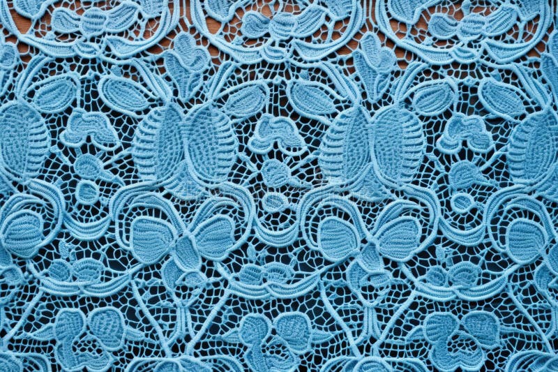 Ocean Blue Lace Spread Flat Stock Photo - Image of supplies, texture ...